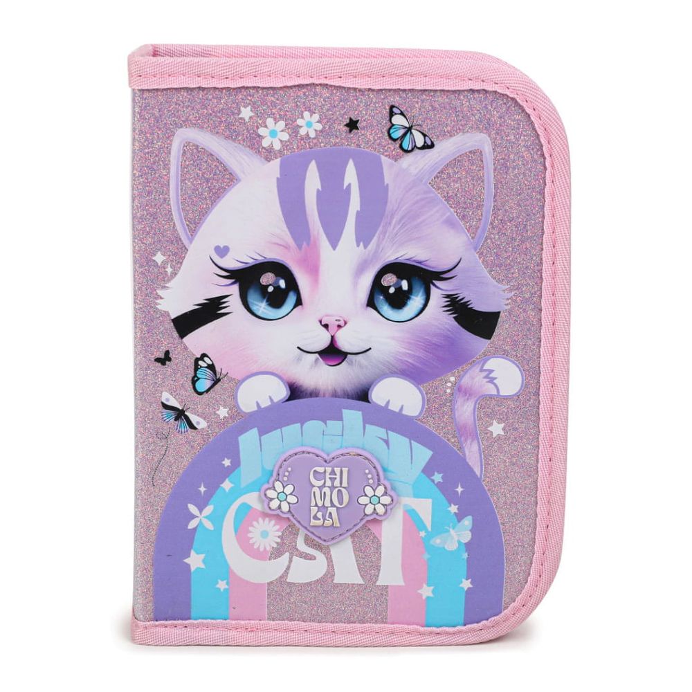 Cartuchera Completa Uv Personaje Chimola Bt112 Lautin Accesorios Gato