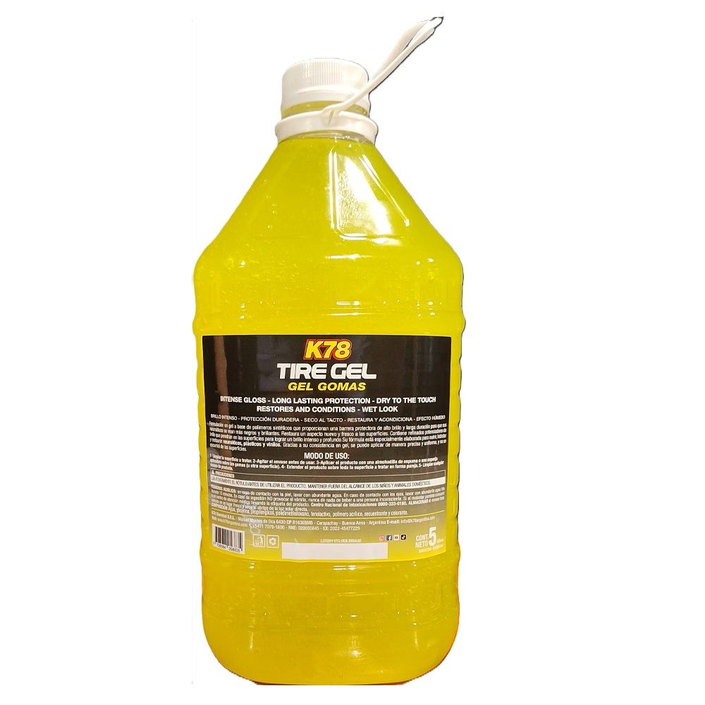 K78 - Tire Gel - 5L – Gel para Gomas con Brillo Intenso y Larga Duración