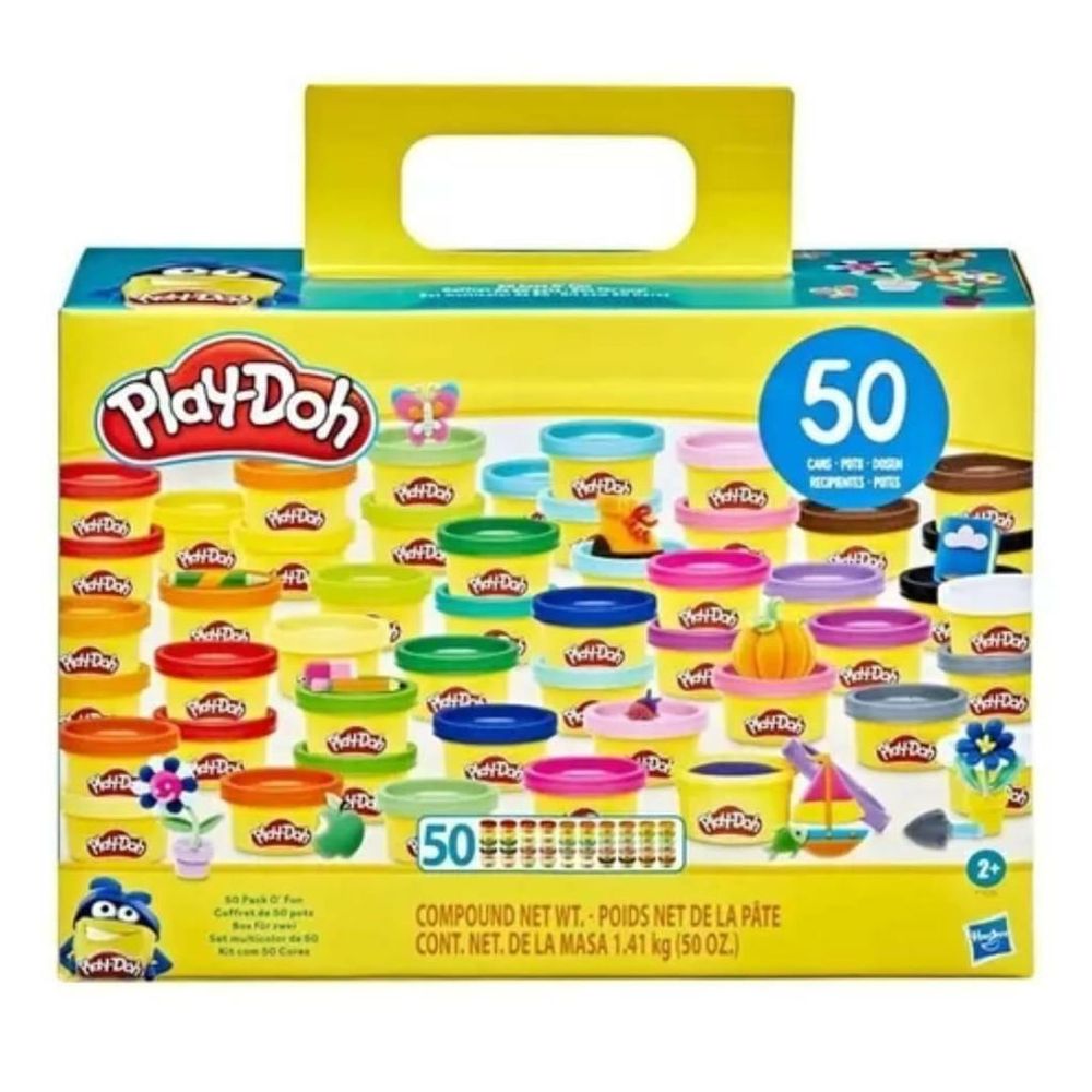 Play-Doh Pack De Masas X50 Potes De Colores F1535