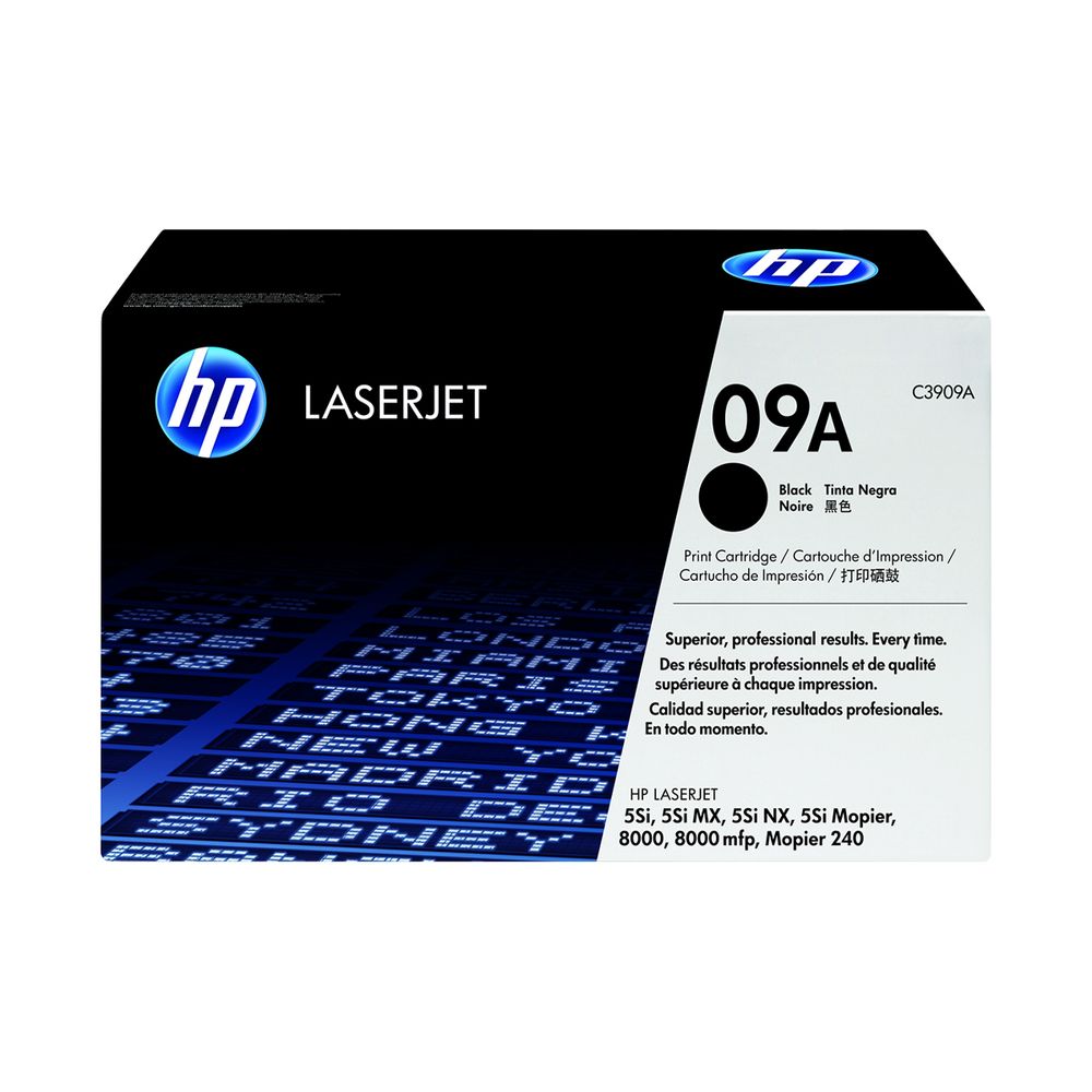 Cartucho de Toner Original HP LaserJet 09A C3909A Negro