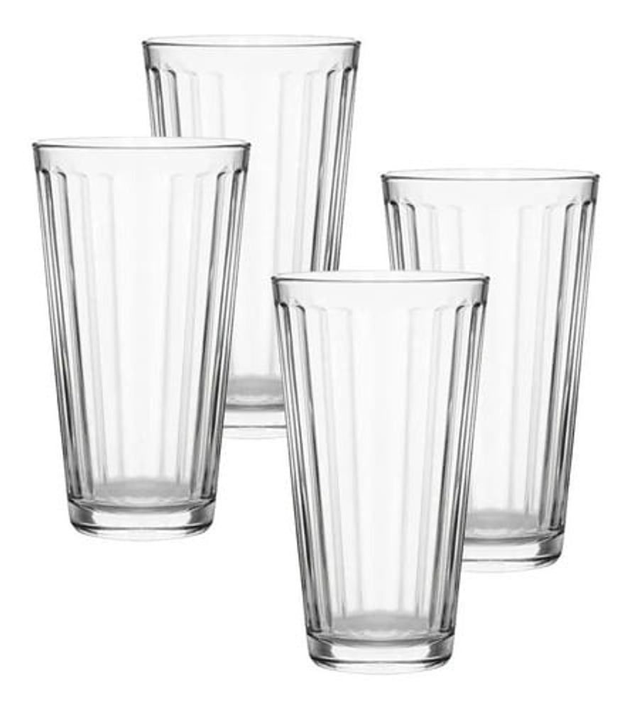 Set X 4 Vaso Vidrio Copa Jugos Agua Licuado 500 Ml Pasabahce
