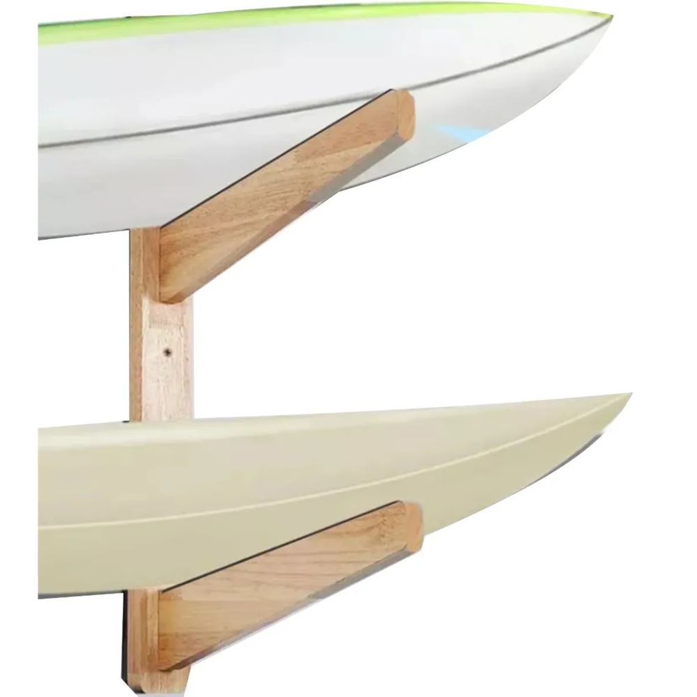Rack Pared Madera 2 Tablas Surf Skate Wakeboard Horizontal MadMax2t