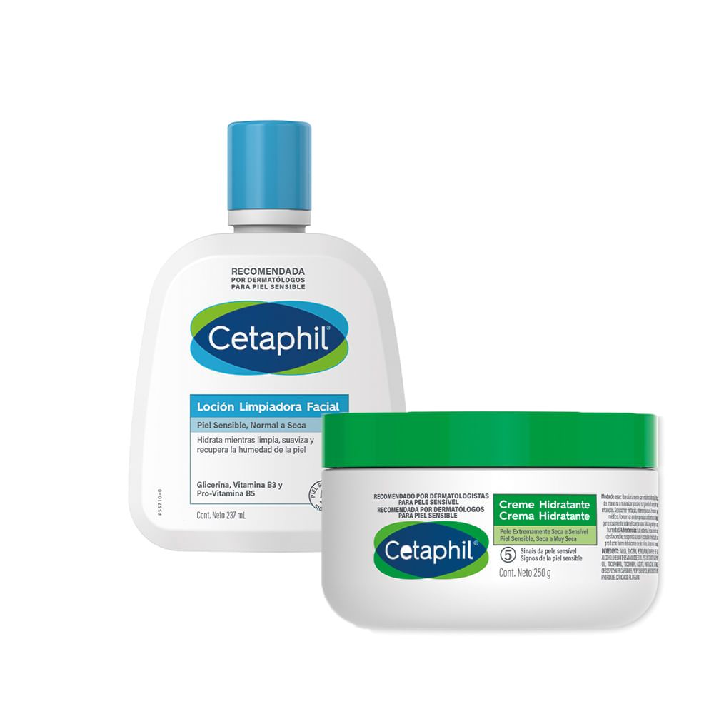Set Cetaphil Locion Limpiadora 237ml+crema Hidratante 250gr