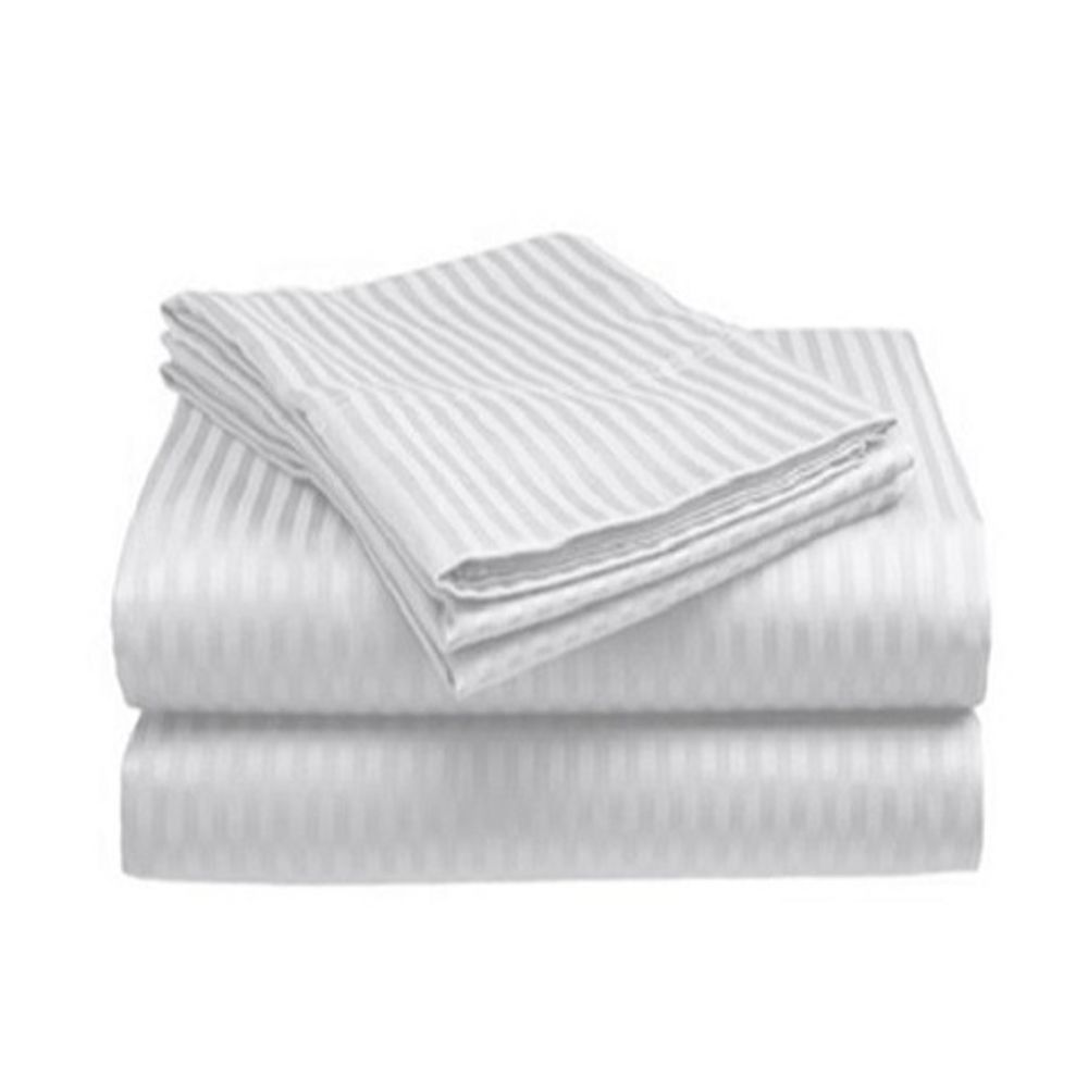 Juego de Sabanas Hotel Dobby 300 Hilos Algodón Peinado Queen