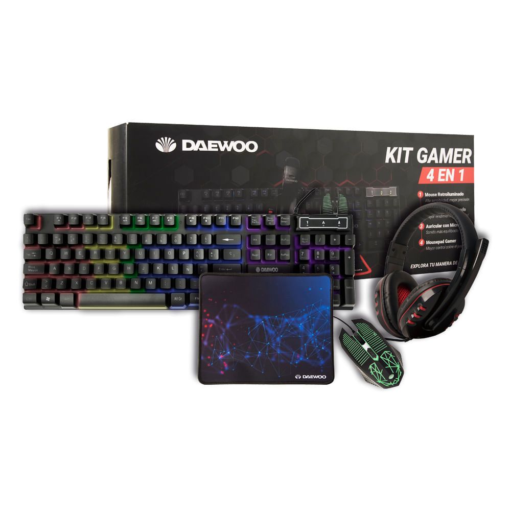 Kit Gamer Daewoo 4en1 DW-GM4001