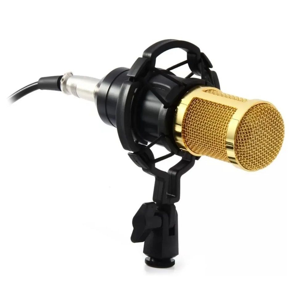 Microfono Profesional Youtube Estudio Video Condenser Dorado Daikon