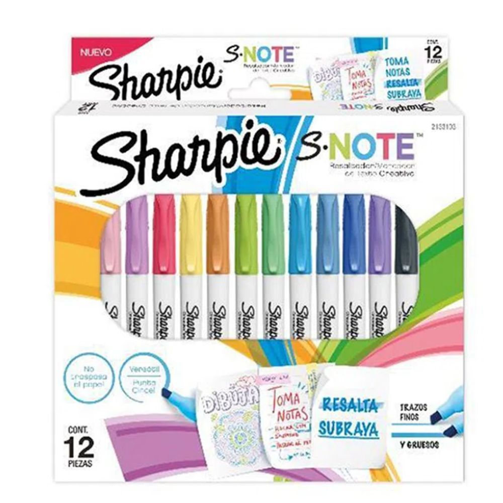 Marcadores Sharpie Note Hl 12 Unidades