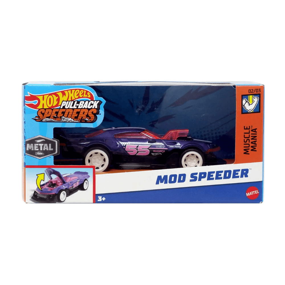 Hot Wheels Speeders 1:43 Pull Back Metal Mod Speeder