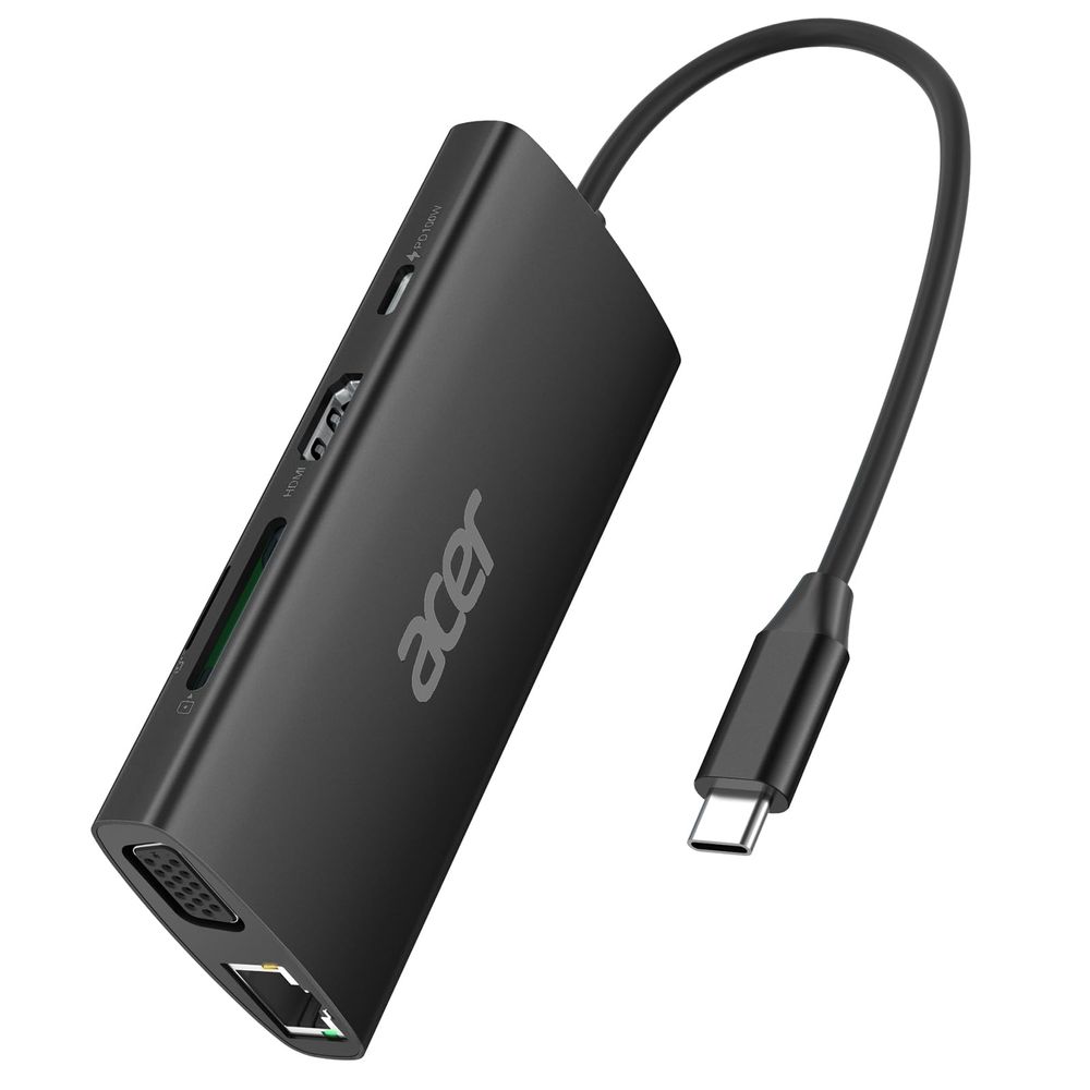 Acer Hub USB C con HDMI 4K, adaptador USB C 9 en 1