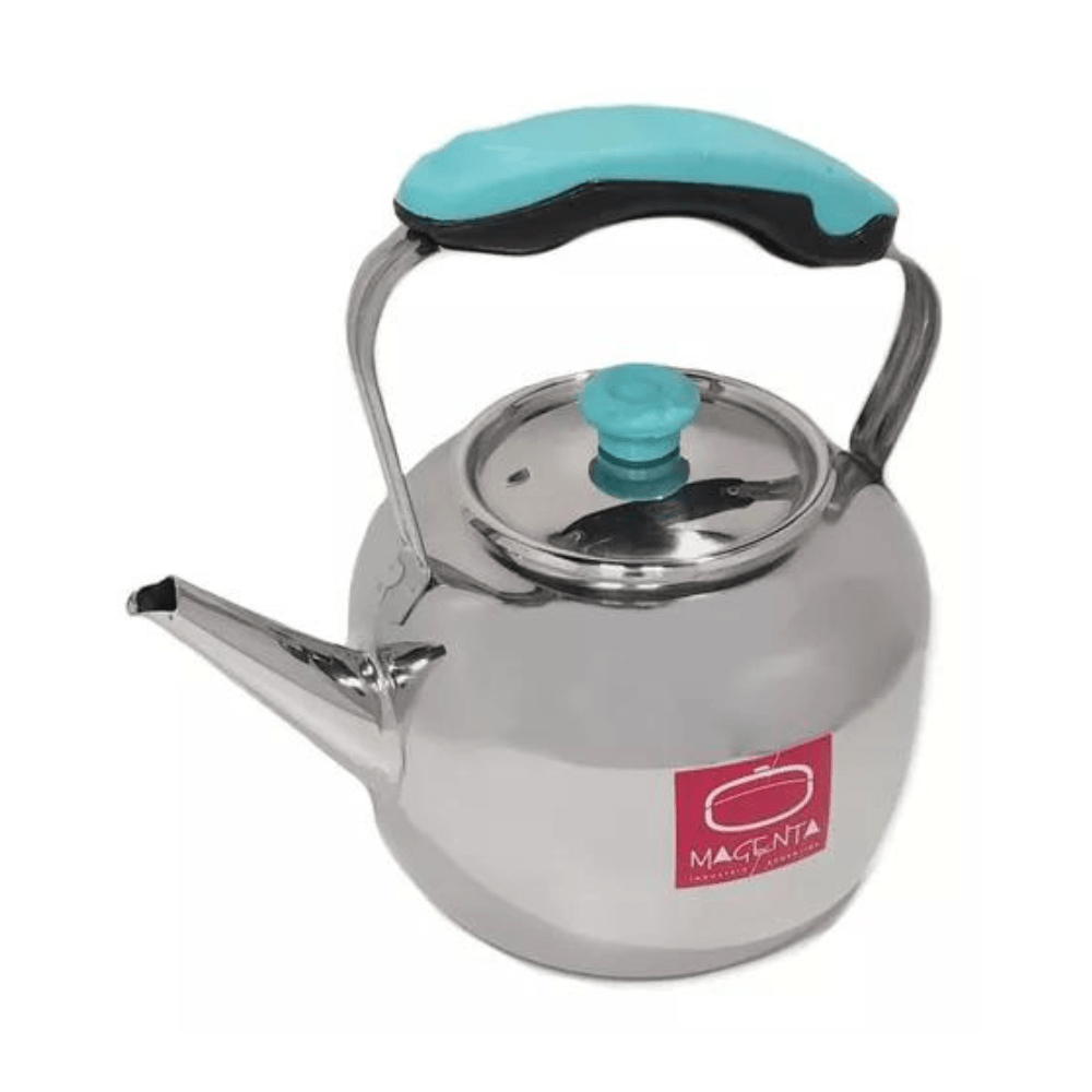 Pava Gamuza Magenta Pico Recto Acero Inox 1,4lts