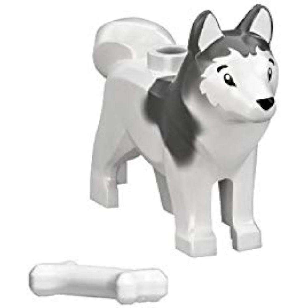 LEGO Animal Minifigure Husky Arctic Sled Perro con