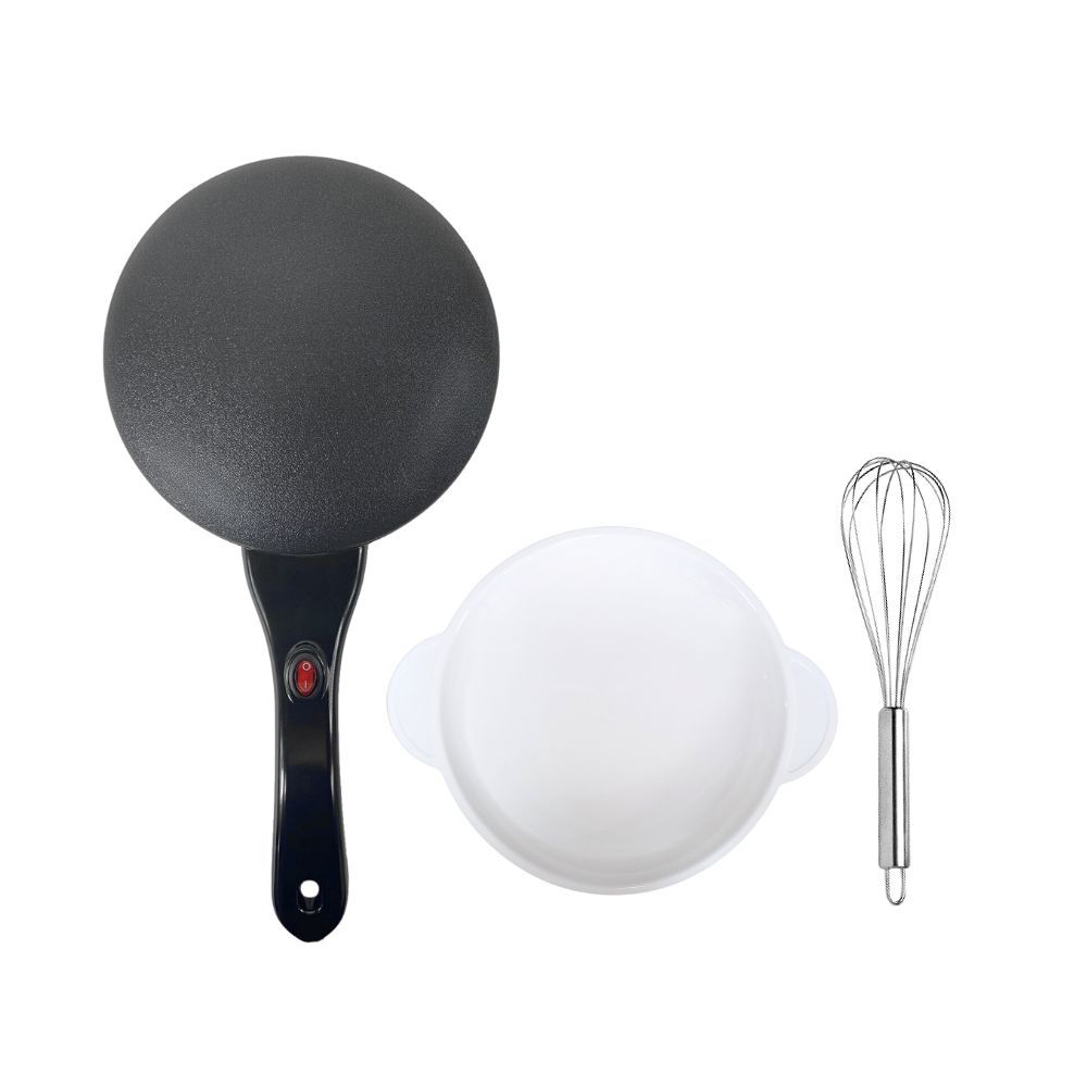 Panquequera Eléctrica Antiadherente 700w Con Batidor Y Bowl Oryx OR-201PC