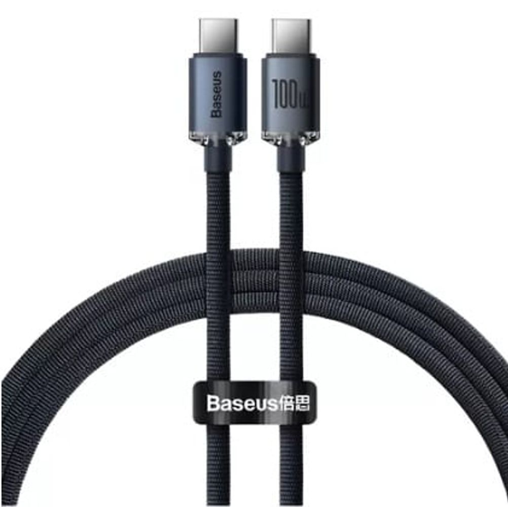 Cable Usb Tipo C 1,2 Metros Baseus Crystal Carga Rapida 100w