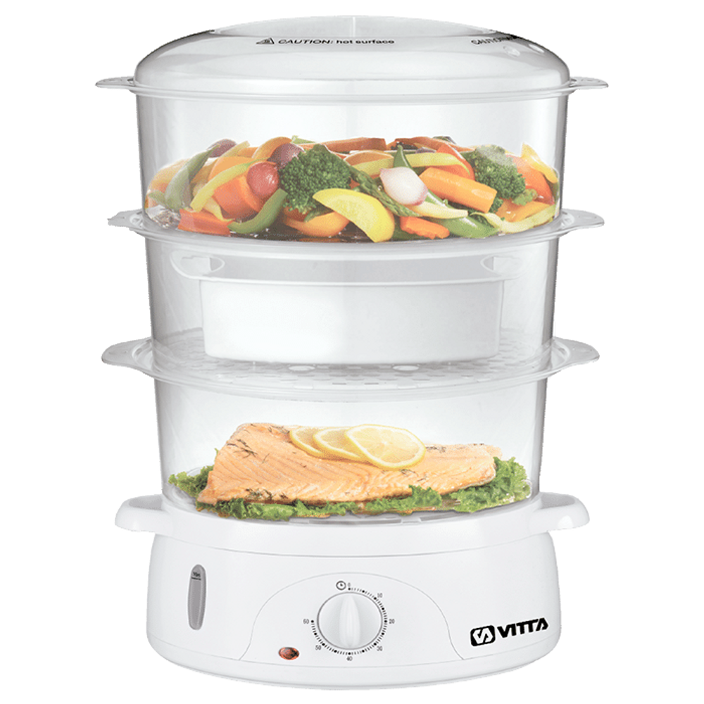Vaporera Vitta VAP-FS003 800W 3 Bandejas Temporizador Blanco
