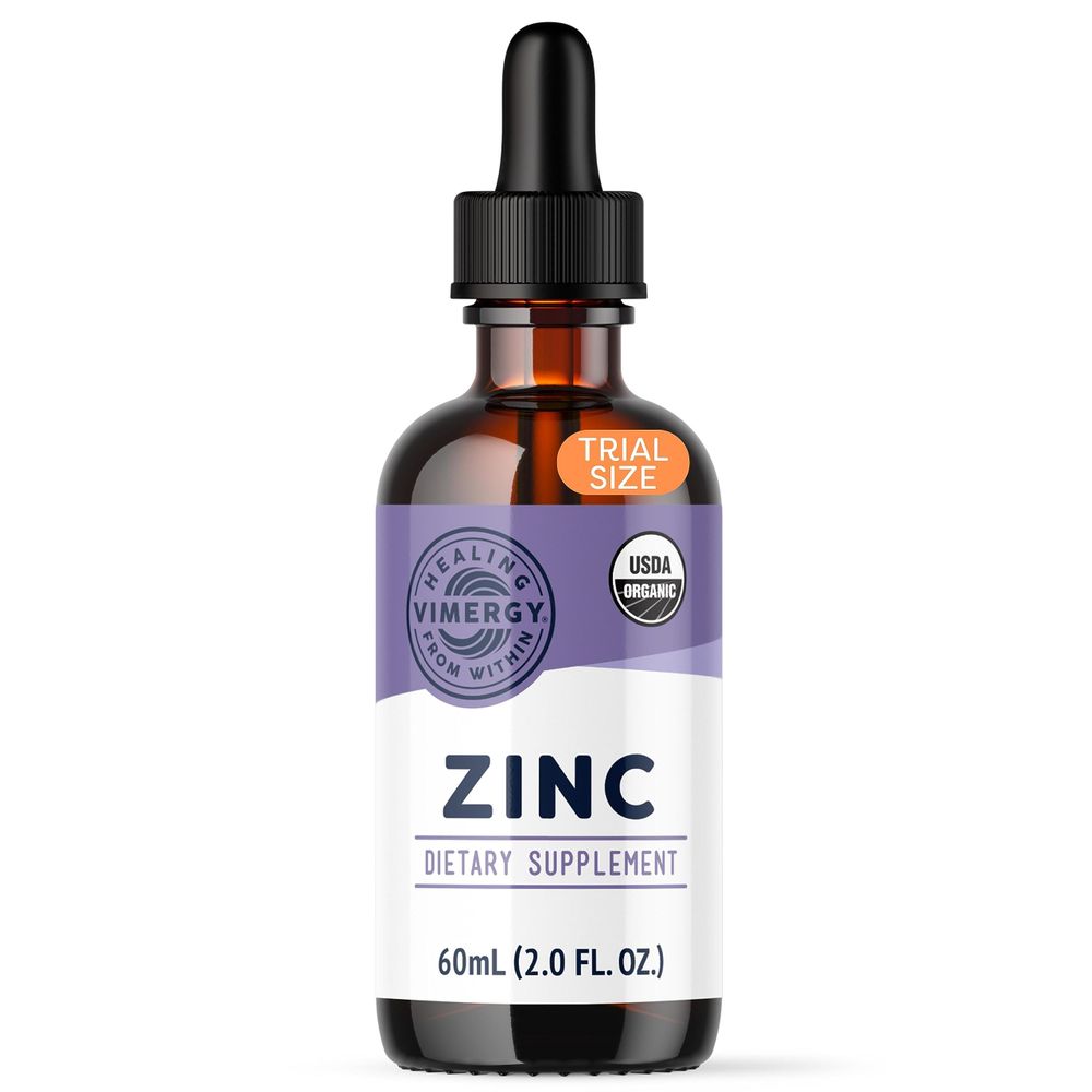 Suplemento de zinc líquido orgánico Vimergy, 55 ml, 27 porci