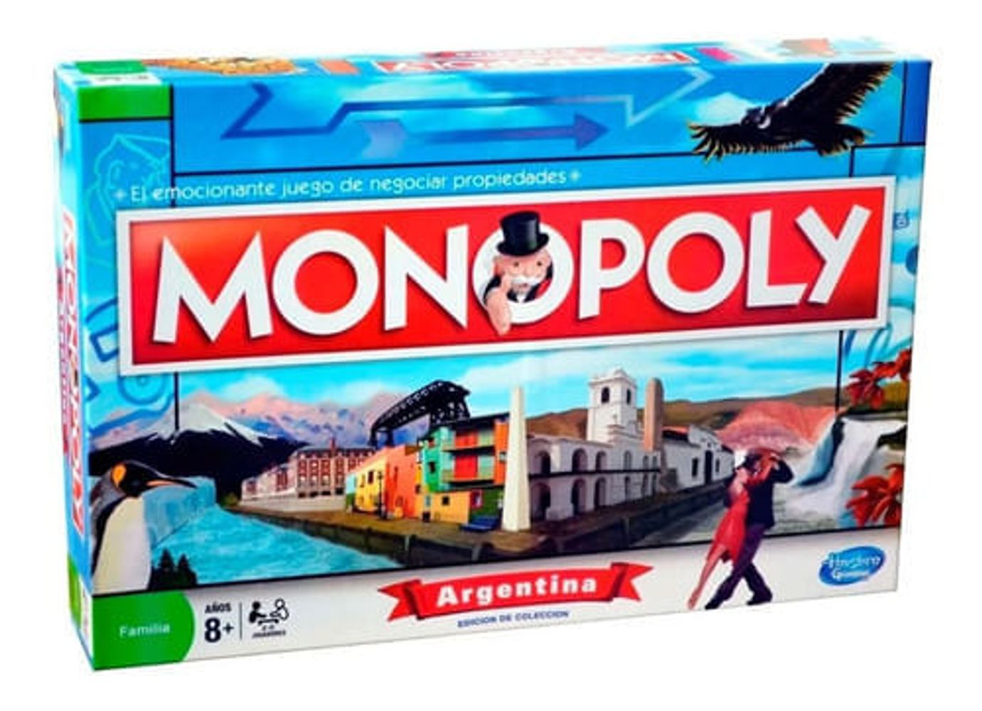 Juego De Mesa Monopoly Argentina Fichas Metal Lic. Hasbro