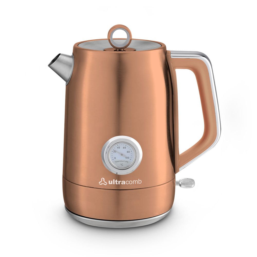 Pava eléctrica Ultracomb 1.7 Lt 2200 W Acero inoxidable Cobre PE-4920C