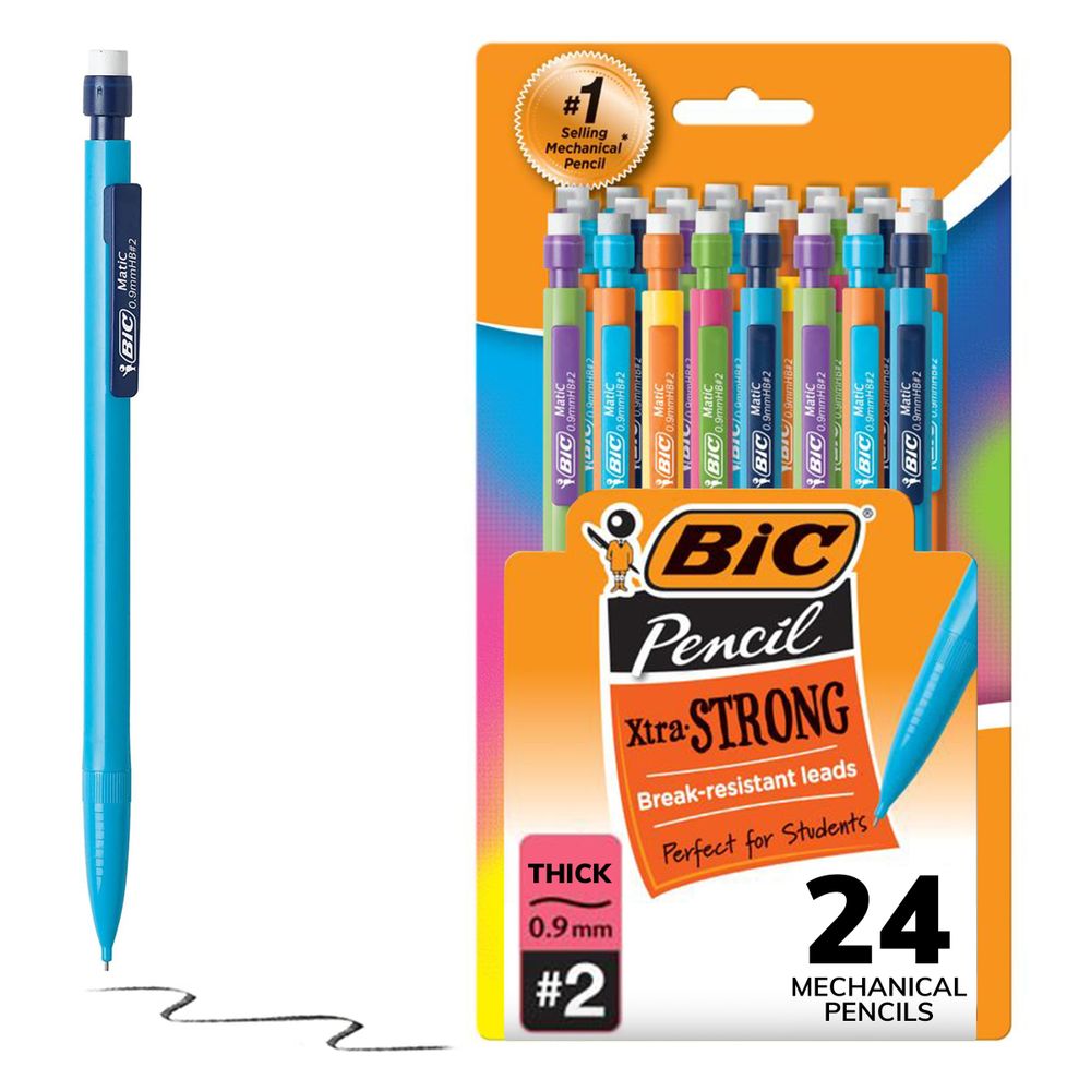 BIC Lápices mecánicos Xtra Strong con borradores,