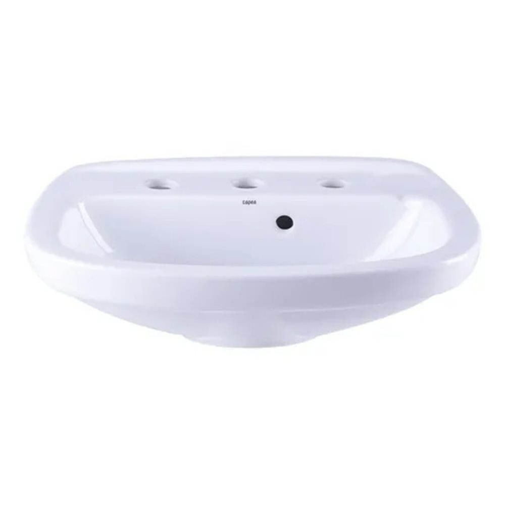 Lavatorio Roca Capea Italiana Color Blanco 3 Agujeros Tradicional