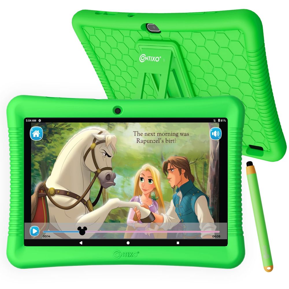 Tablet Contixo K102 para niños, 10 pulgadas, HD, 64 GB, Android 10
