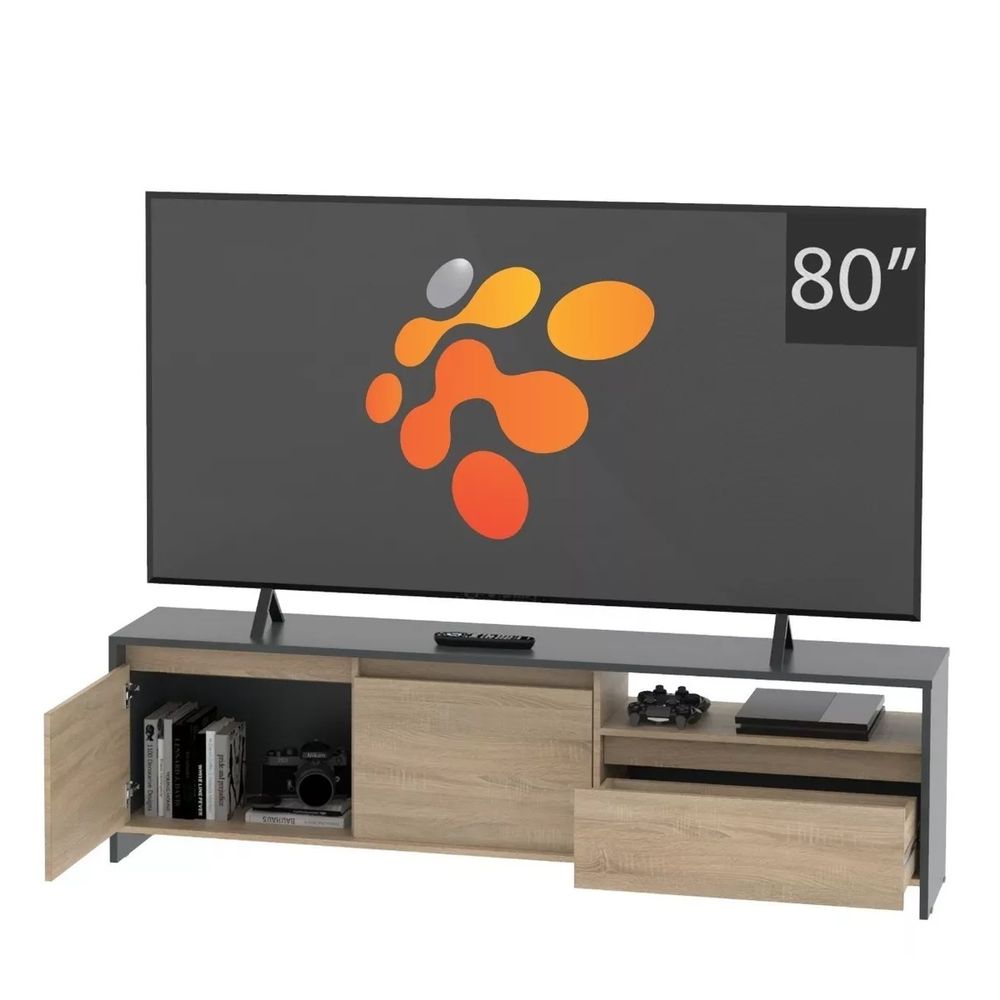 Rack Mesa De Led Tv Melamina Moderno Minimalista De Hasta 80 Pulgadas ...