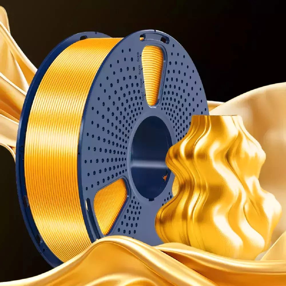 Filamento 3D Sunlu Silk PLA+ Light Gold