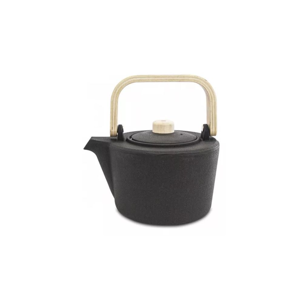 Tetera Hierro Fundido 1,3 L Diseño Vintage Pava Mango Bamboo