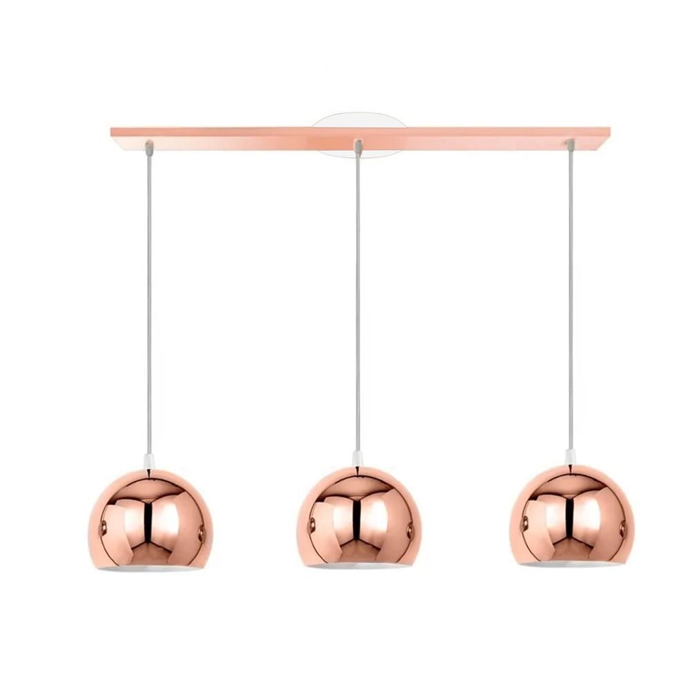 Colgante Persa 3 Luces Cobre Bocha 9cm Apto Led GU10 Gioluce