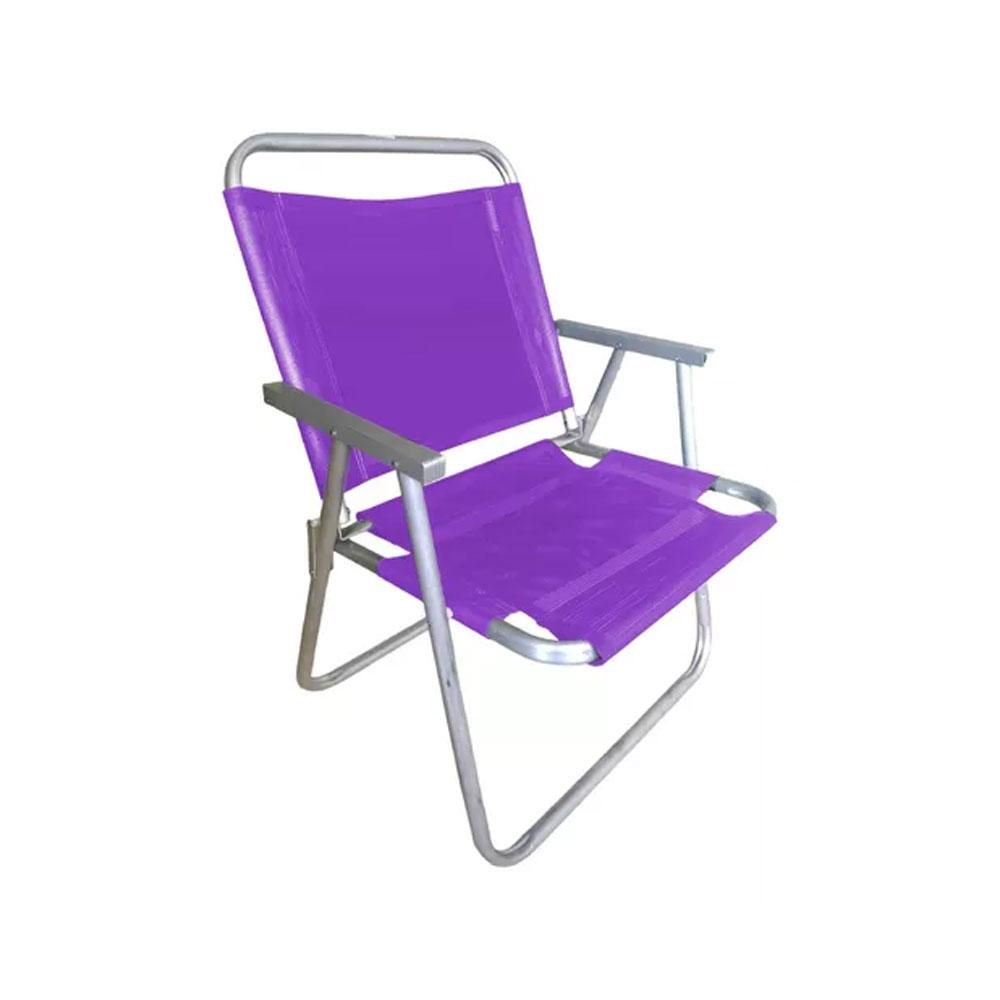 Reposera De 1 Posición Playa Aluminio Botafogo Violeta H130k