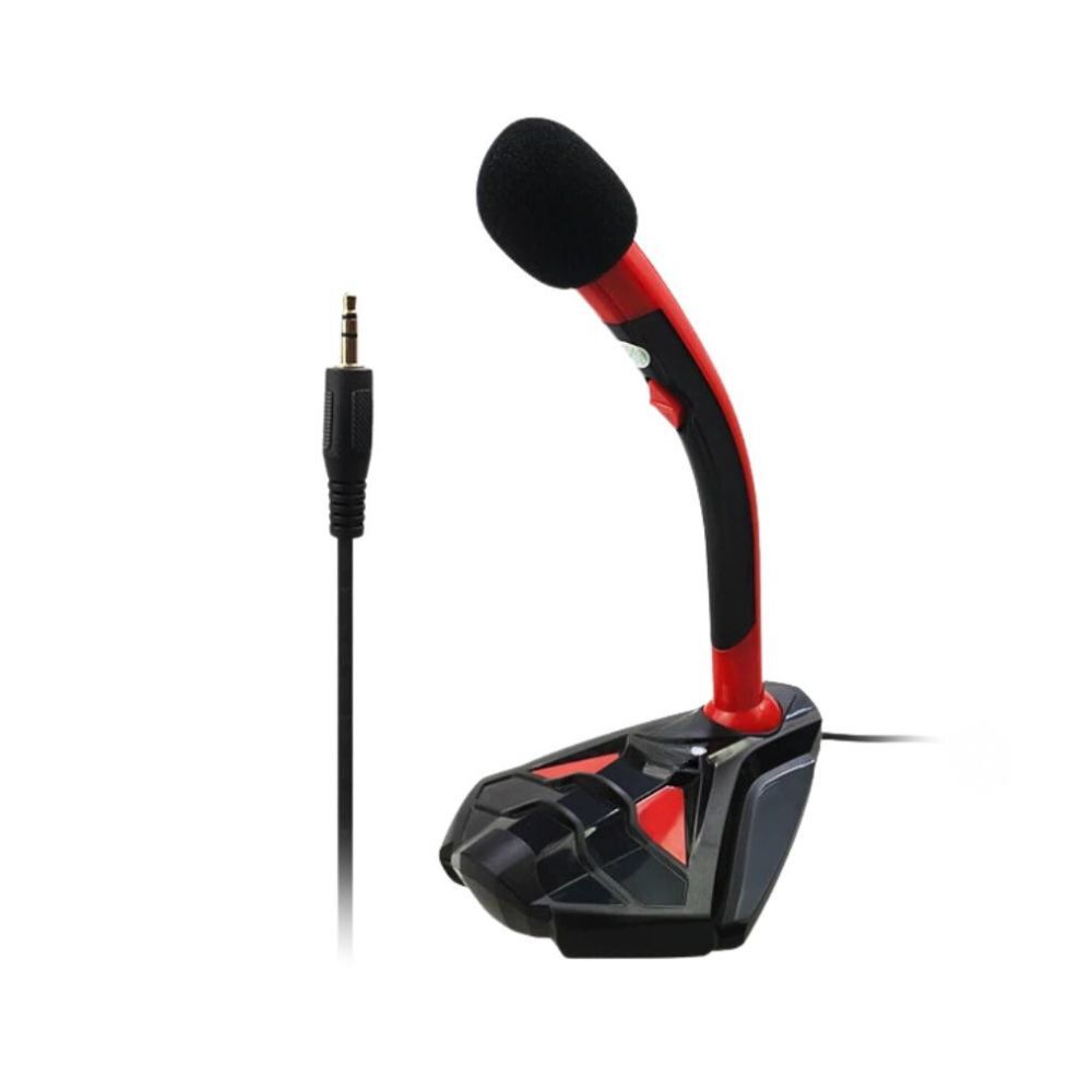 Micrófono Gamer Ficha 3.5mm Para Pc Negro/Rojo Dinax DXMICX32