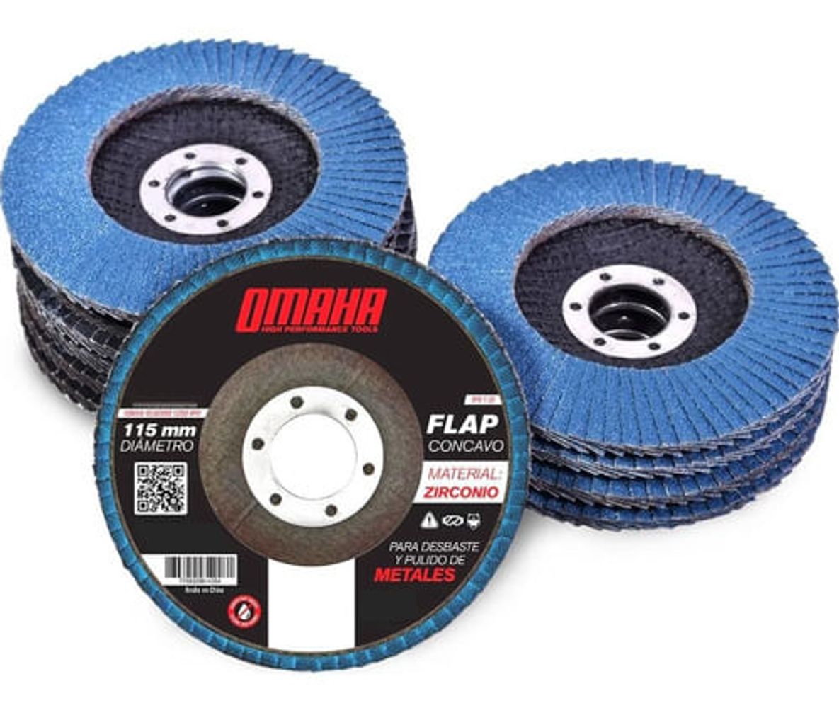 Disco Flap Lija Amoladora 115mm X10unid. Grano 40 60 80 100