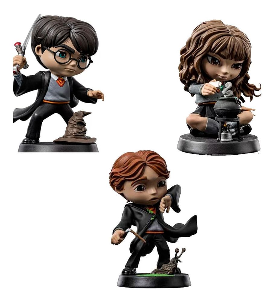 Minico Combo 3 Figuras Golden Trio Harry Potter Iron Studios
