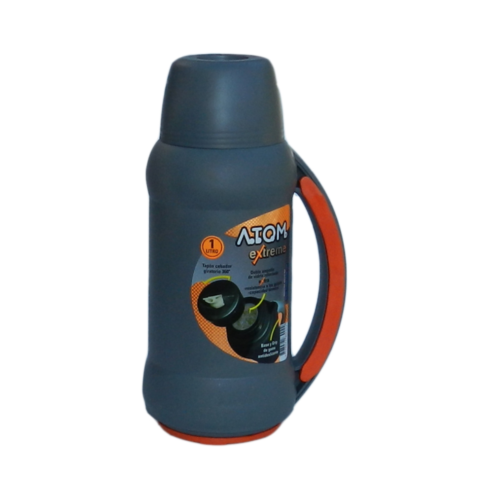Termo Atom Extreme 1l Pico Matero 360 - Gris Ceniza