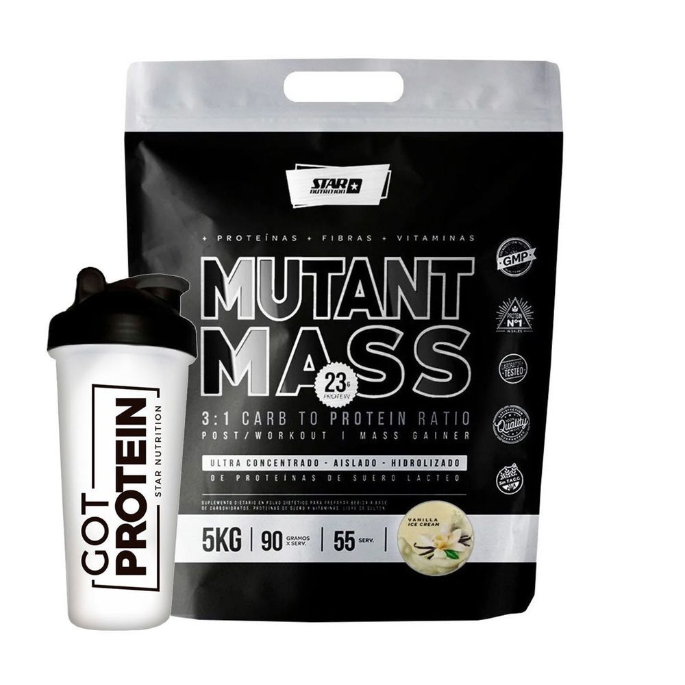Mutant Mass N.O. 5kg + Shaker Sabor:Chocolate Star Nutrition