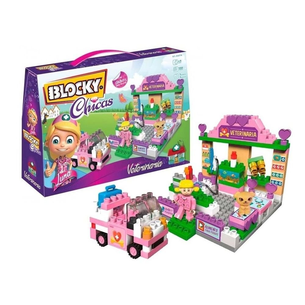 Blocky Chicas Veterinaria 150 Ladrillos Bloques Nena Luna