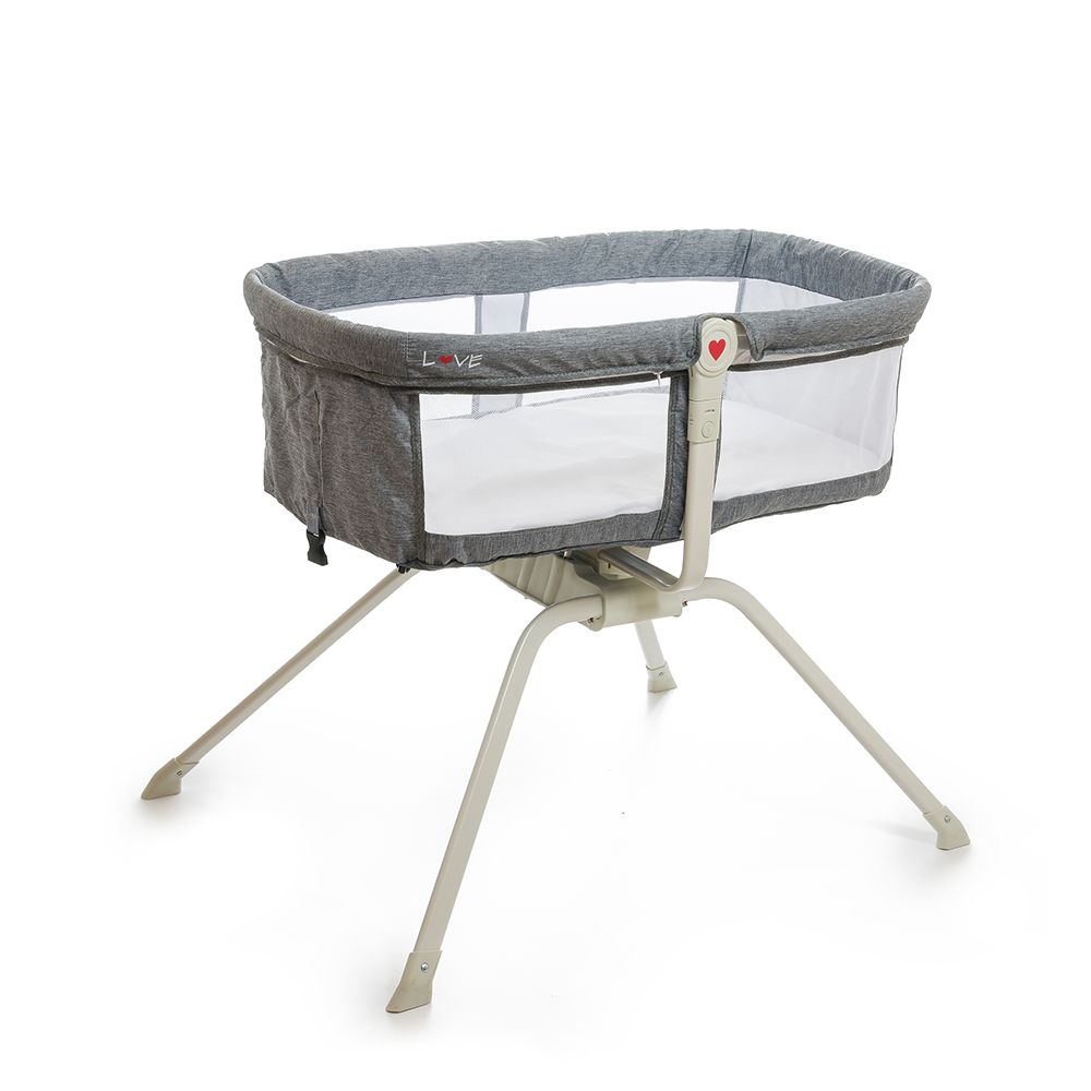 Cuna Plegable tipo moises 0 a 12 Meses Love 852 Gris claro