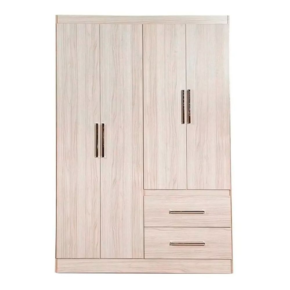 Ropero 4 Puertas 2 Cajones Máximo Fortaleza Melamina Marfil