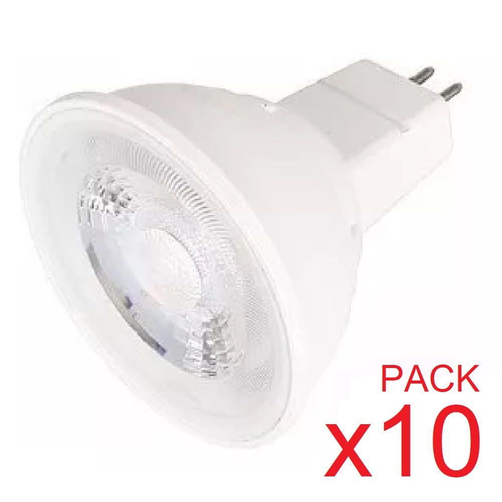 LAMPARA DICROICA LED MR16 DIMERIZABLE 5W LUZ DIA 12V TBCin Pack x10