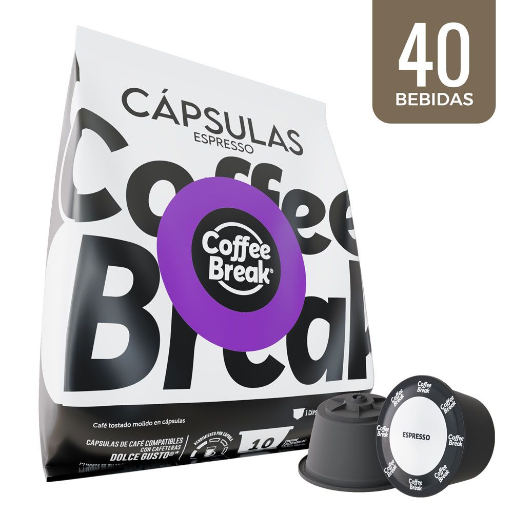 Pack 40 cápsulas de Espresso Coffee Break - Dolce Gusto compatibles