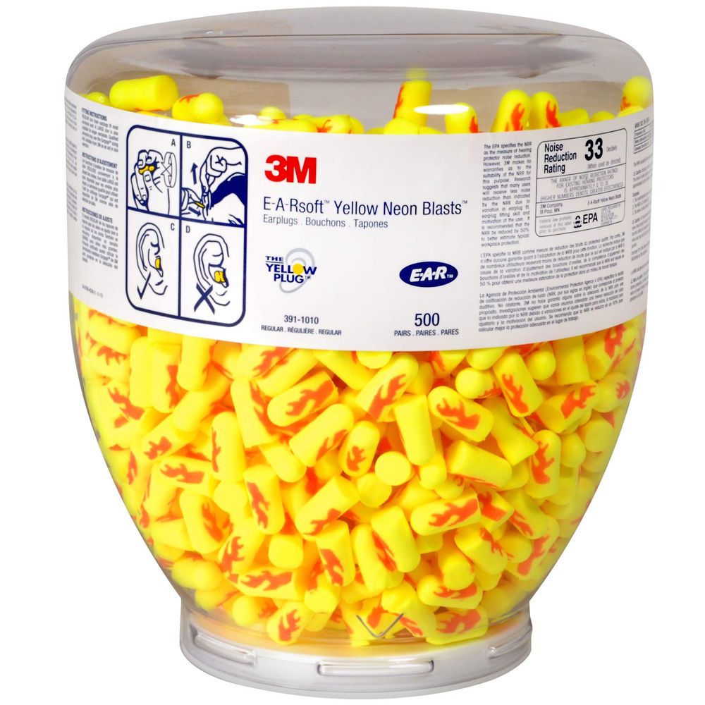 3M E-A-Rsoft Yellow Neon Blasts 391-1010, 500