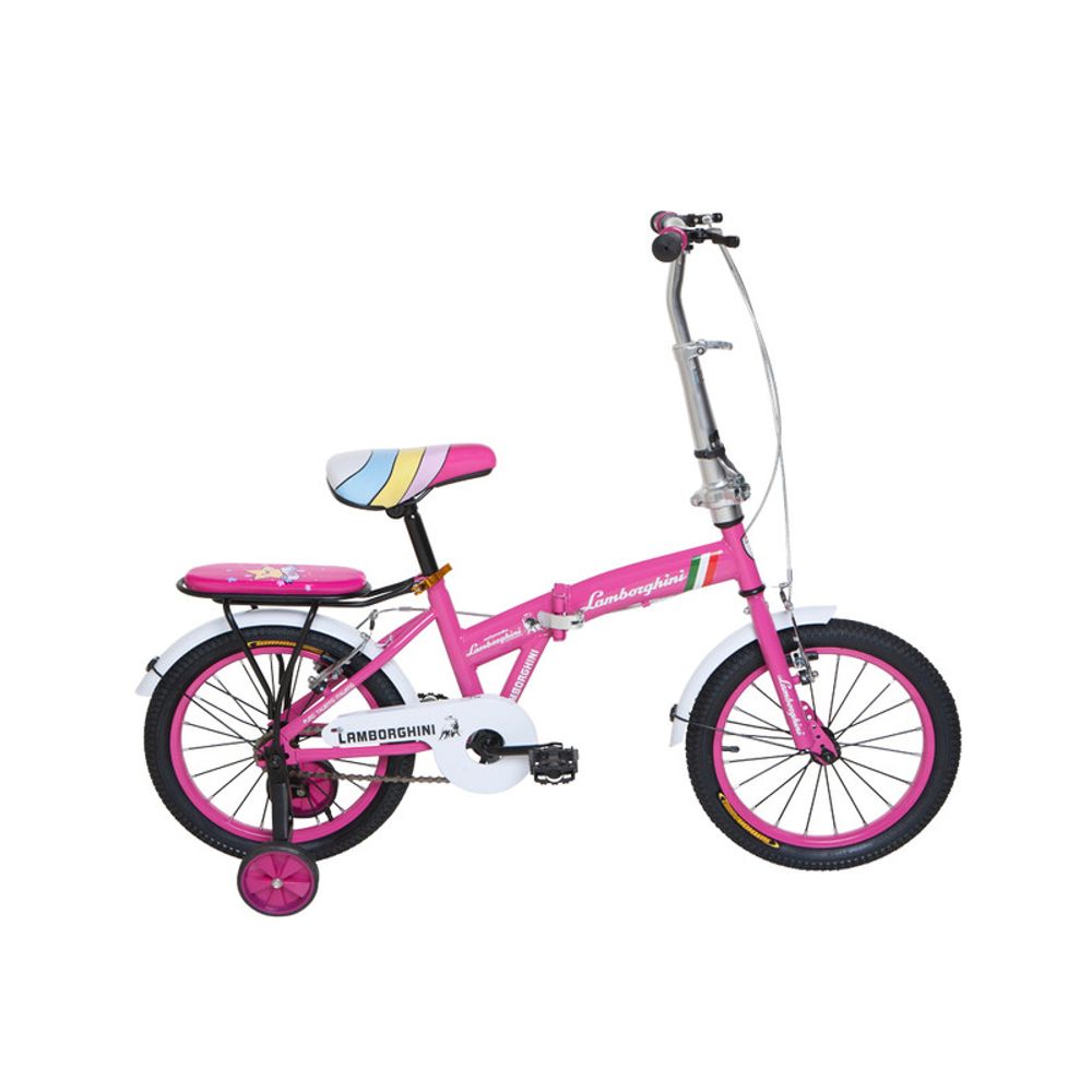 Bicicleta Plegable Lamborghini Rodado 16 Fucsia