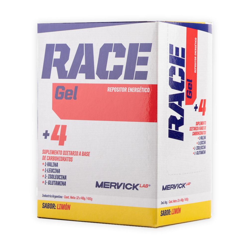 Race Gel x 12 Sabor:Limón Mervick Lab