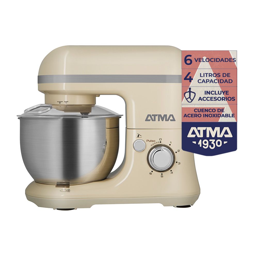 Atma Bpat21wp Batidora Planetaria 800w 6 Vel Bowl 4l