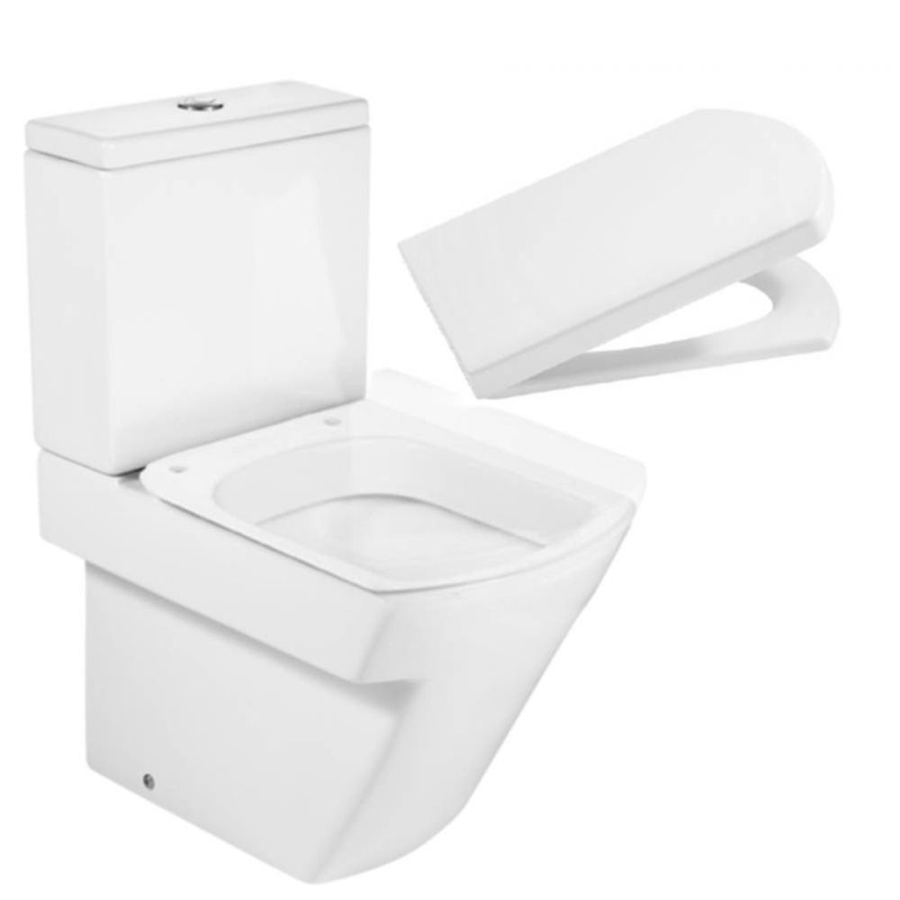 Set Roca Hall Inodoro Largo Con Tapa Amort Y Deposito