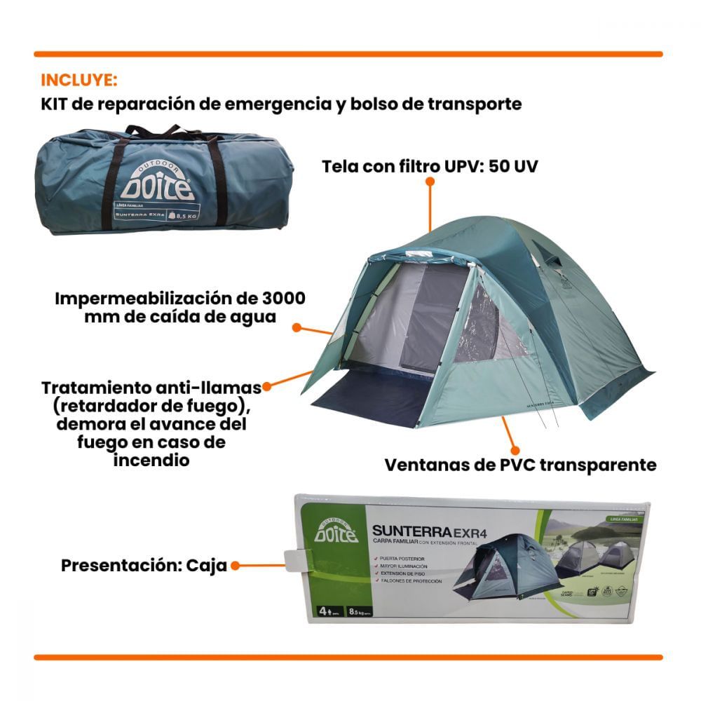 Doite Carpa Camping Sunterra Exr 4 Personas