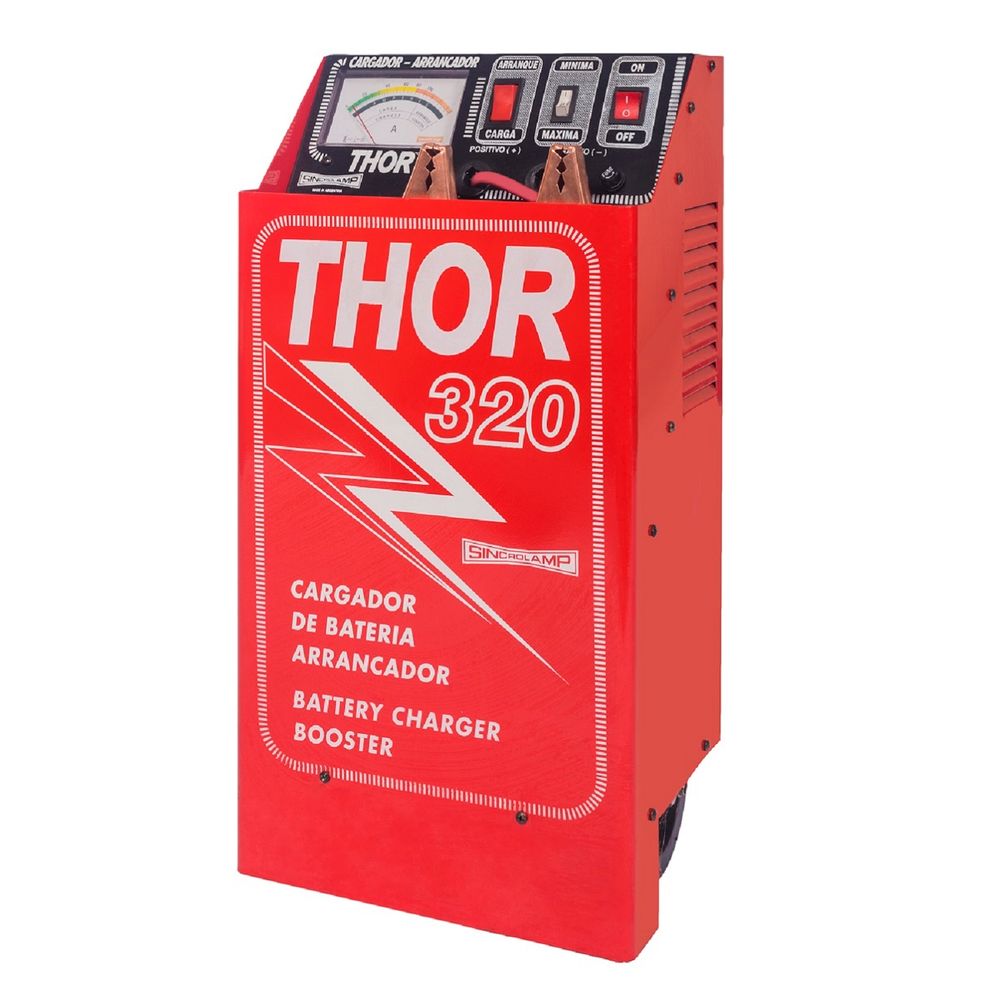 CARGADOR ARRANCADOR DE BATERIA THOR 320 300 AMP HASTA BATERIAS DE 65 ...