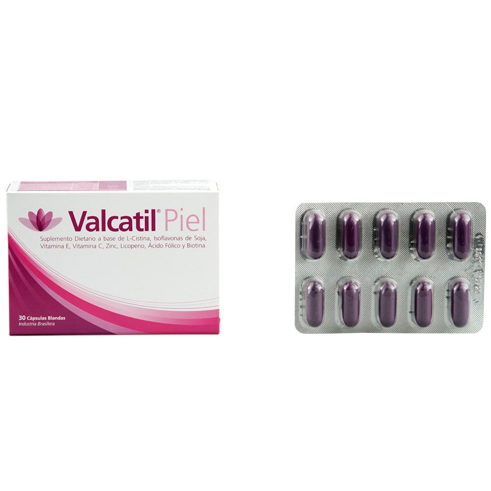 Tratamiento Valcatil Firmeza Pelo Uñas 30 Capsulas Blandas