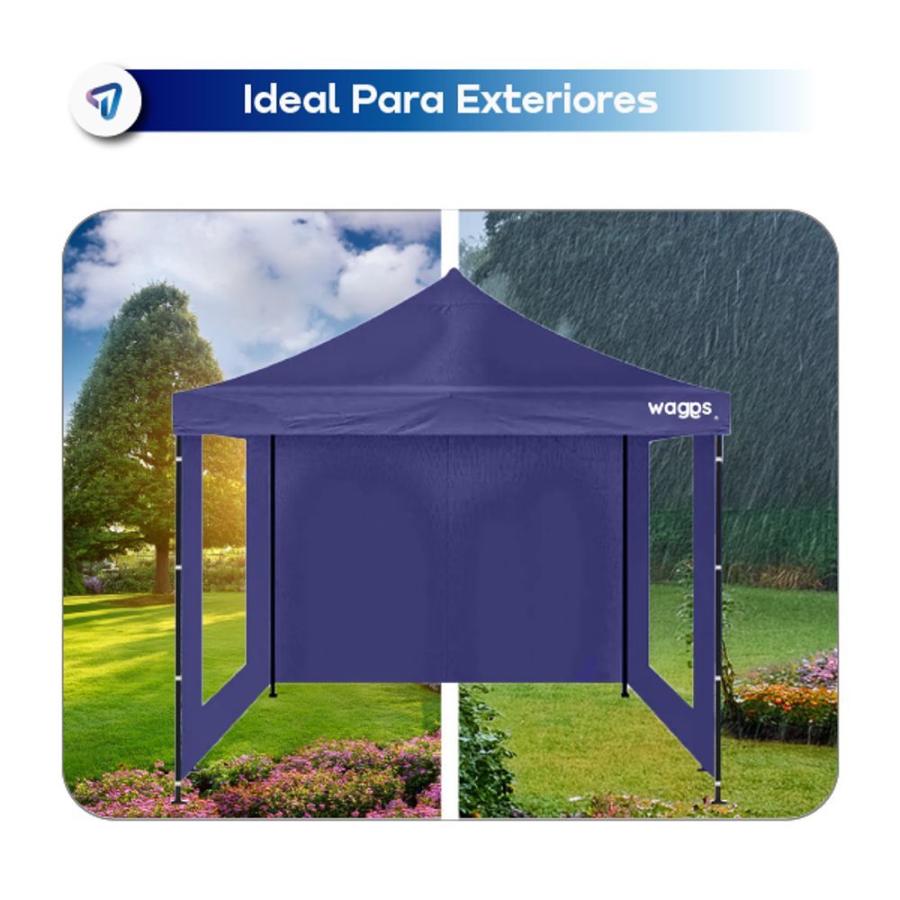 Gazebo 3x3 Autoarmable Waggs Reforzado con Proteccion UV Cerrado con ...