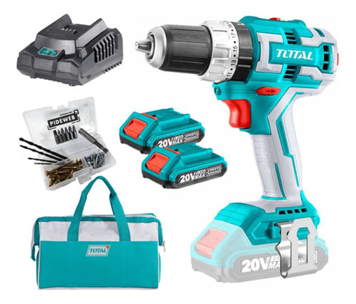 Taladro Atornillador Percutor Inalambrico 20v Brushless Acc Tidli20608-4