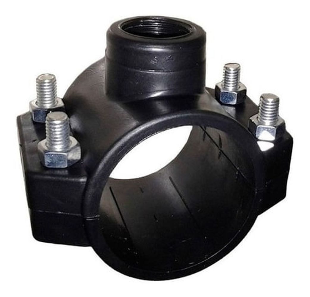 Abrazadera riego para caño PVC 1/2'' x 63 mm.